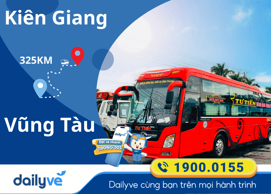 Đặt vé xe từ Kiên Giang đi Vũng Tàu giá tốt tại Dailyve